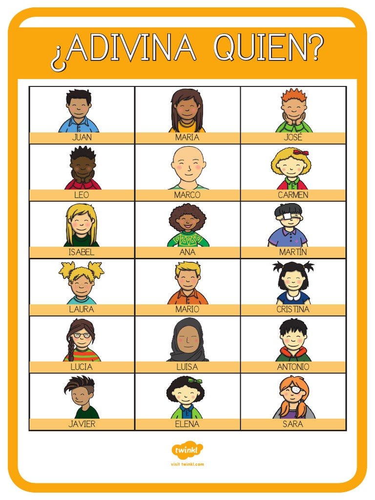 Juego - Adivina Quien | PDF
