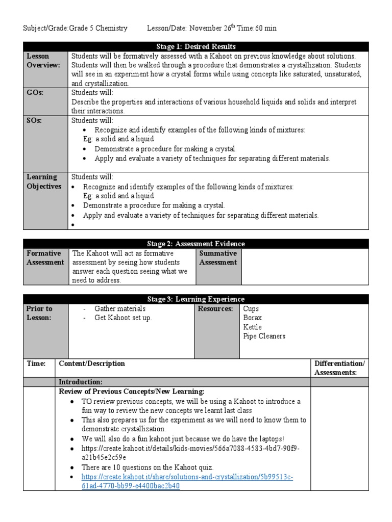 Crystalization Lesson - Snowflake Crystals | PDF