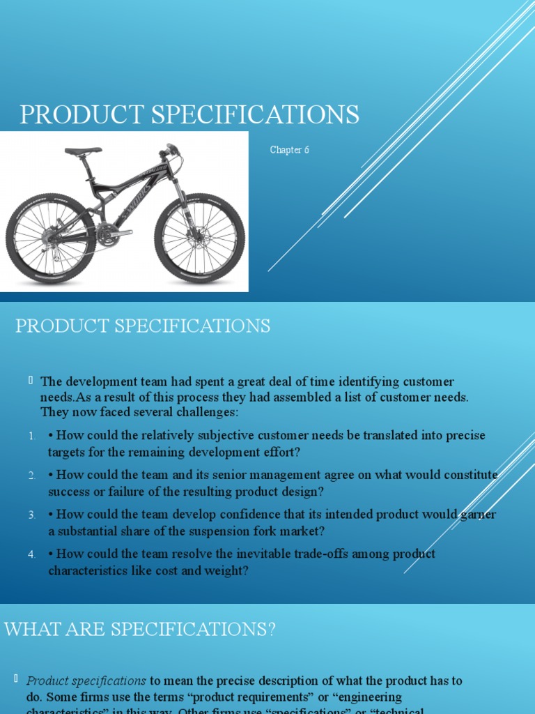 Product Specification Process Guide | PDF | Performance Indicator ...