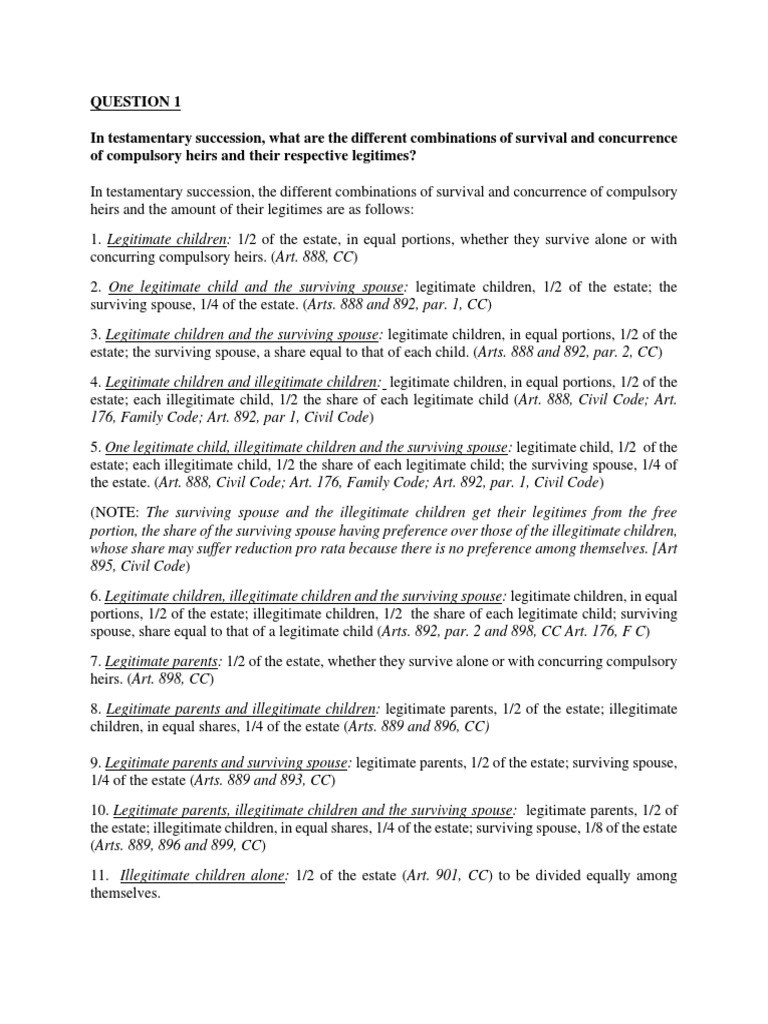 Testate and Intestate Succession | PDF | Intestacy | Civil Law (Common Law)