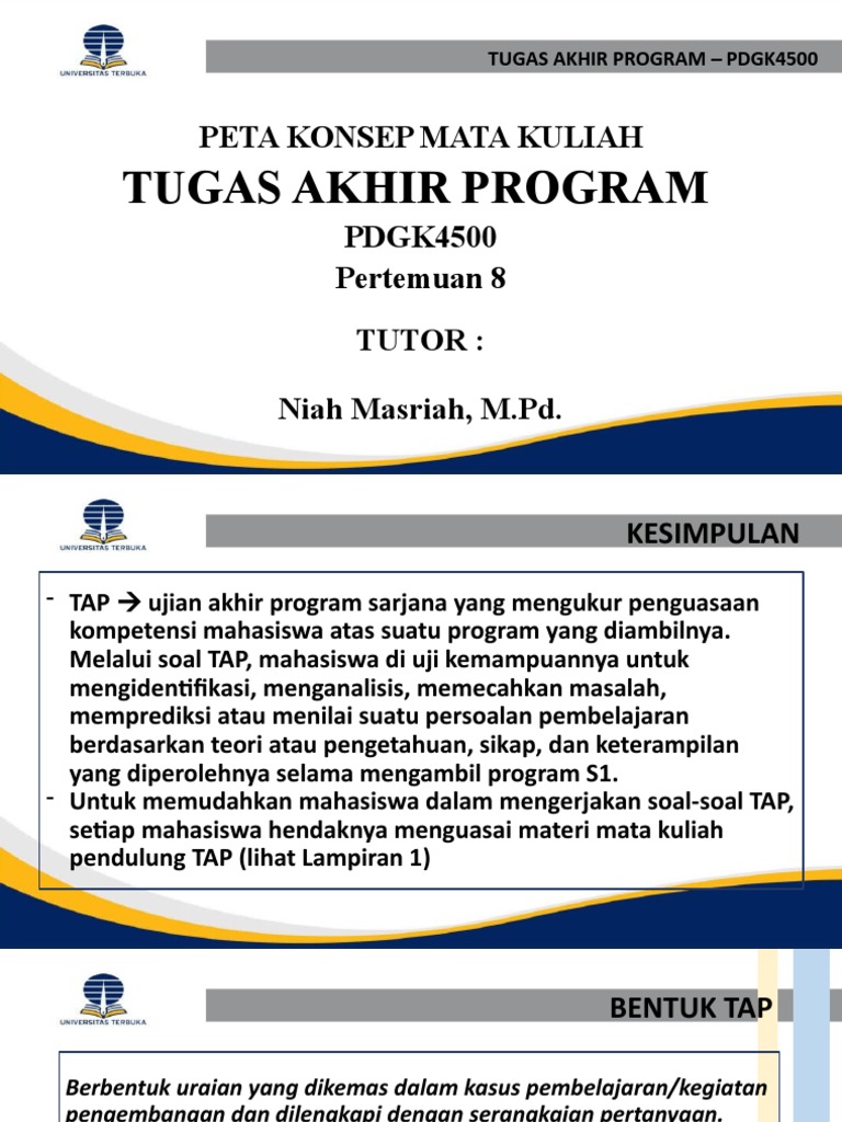 Materi Pertemuan 8 TAP PDGK4500 TAP Niah | PDF | Seni | Komputer