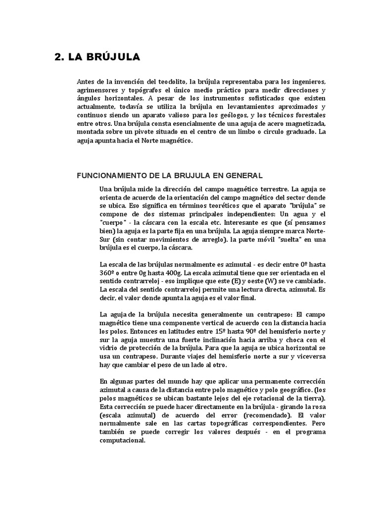 La Brujula | PDF | Brújula | Campo magnético