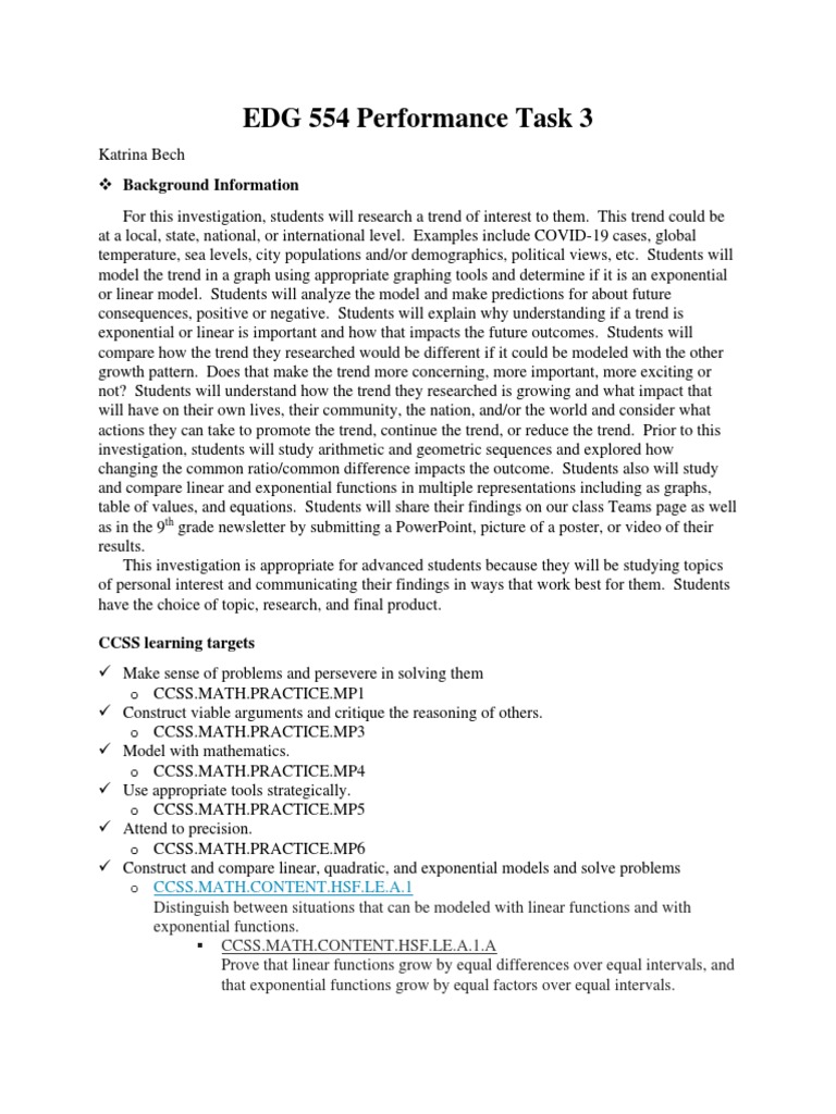 Performance Task 3 | PDF