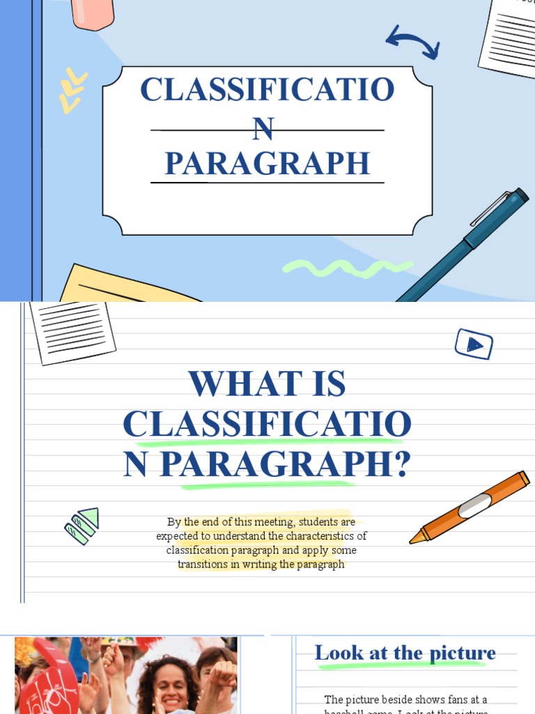 6th Meeting - Classification Paragraph | PDF | Paragraph | Sentence ...
