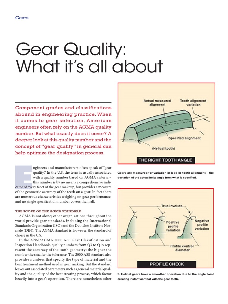 Gear Quality PDF | PDF | Gear | Applied And Interdisciplinary Physics