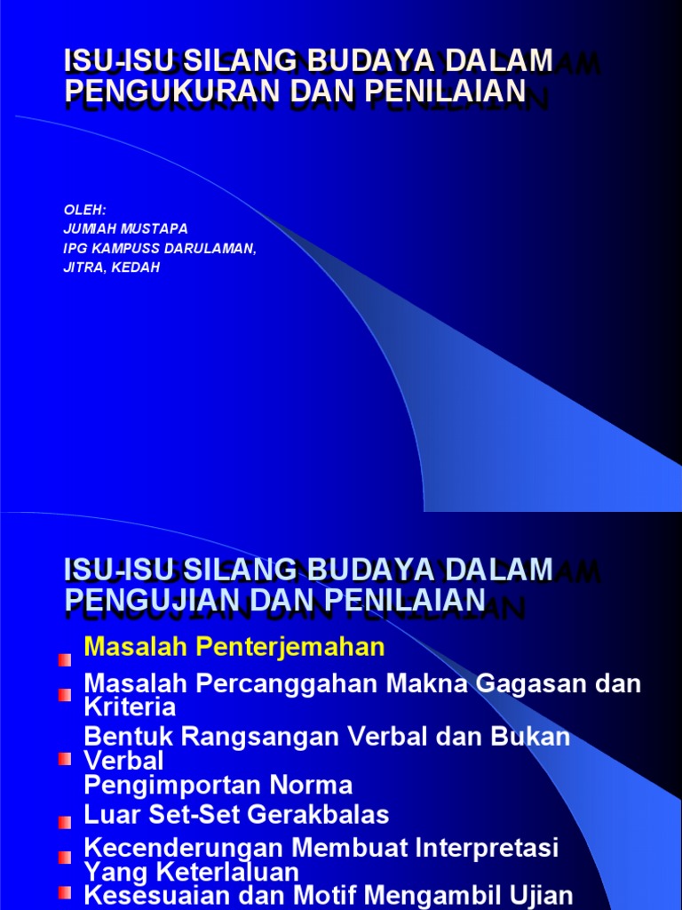 Isu Silang Budaya Dalam Pengujian Kaunseling | PDF