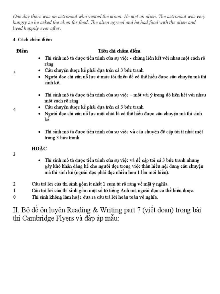 Ôn Thi Flyer Writing Part 7 | PDF