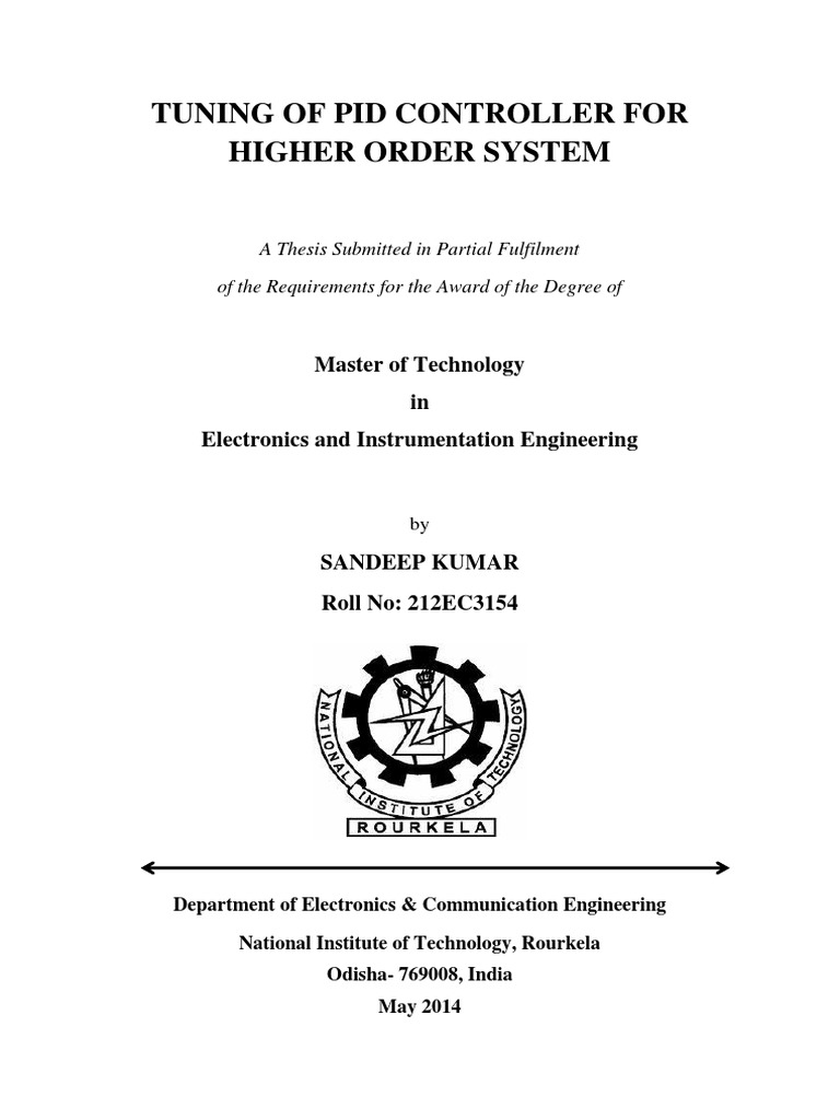Tuning PID Controller for Higher Order Systems | PDF | Control Theory | Control System