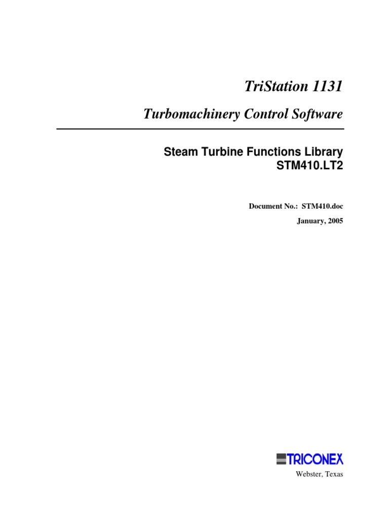 Tristation 1131: Turbomachinery Control Software | PDF | Proprietary Software | Horsepower