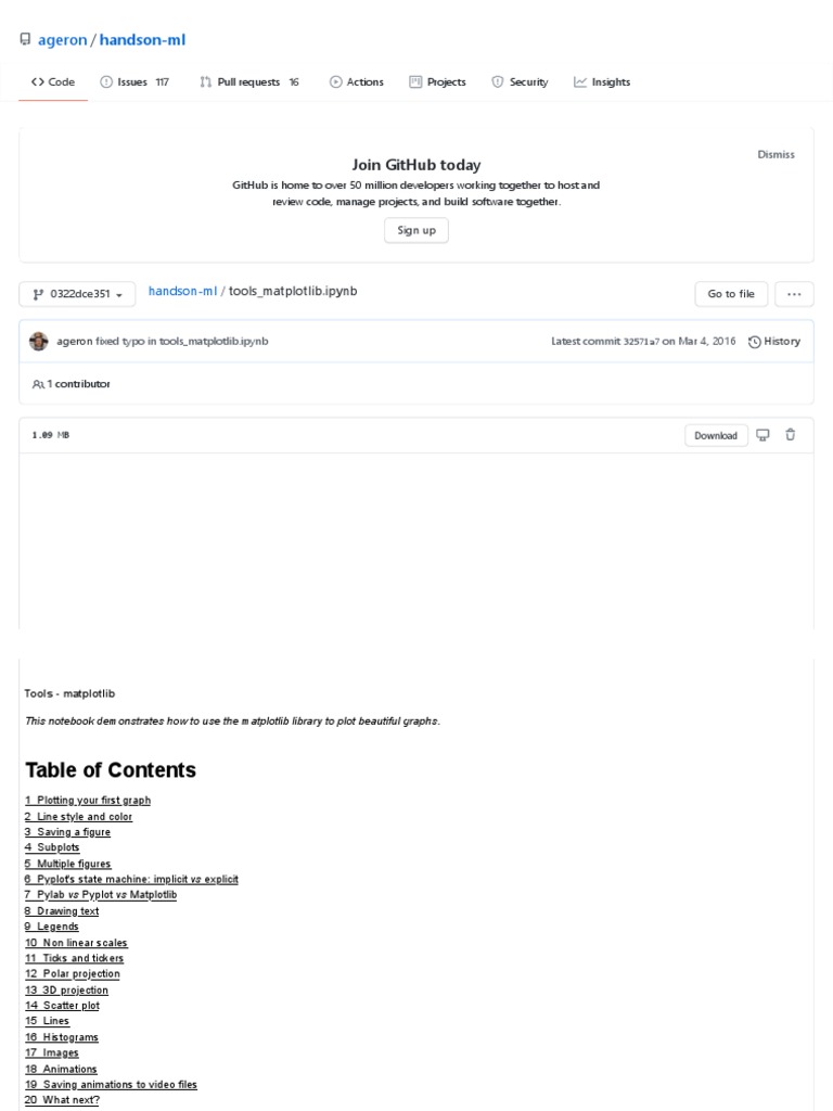 Handson-Ml - Tools - Matplotlib - Ipynb at 265099f9 Ageron - Handson-Ml GitHub | PDF | Computer ...