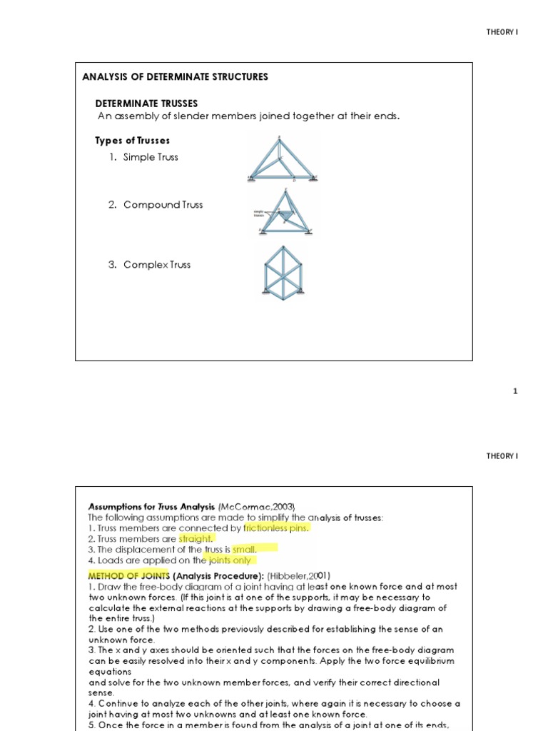 TRuss Notes | Download Free PDF | Truss | Force