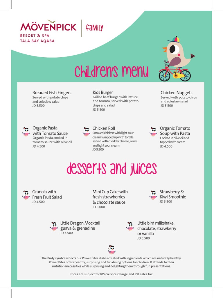 Movenpick Tala Bay - Power Bites Menu | PDF | Salad | Pasta