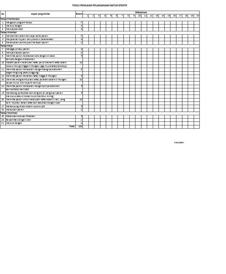 Tool Batuk Efektif | PDF