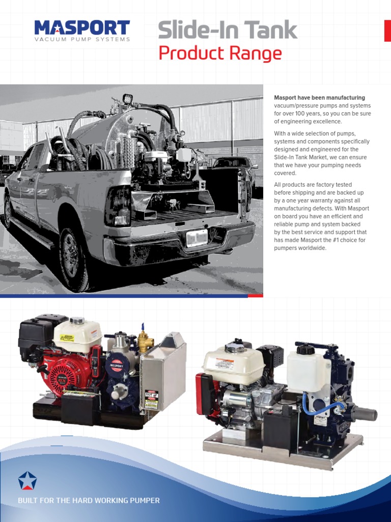 Slide-In Tank: Product Range | Download Free PDF | Vacuum | Pump