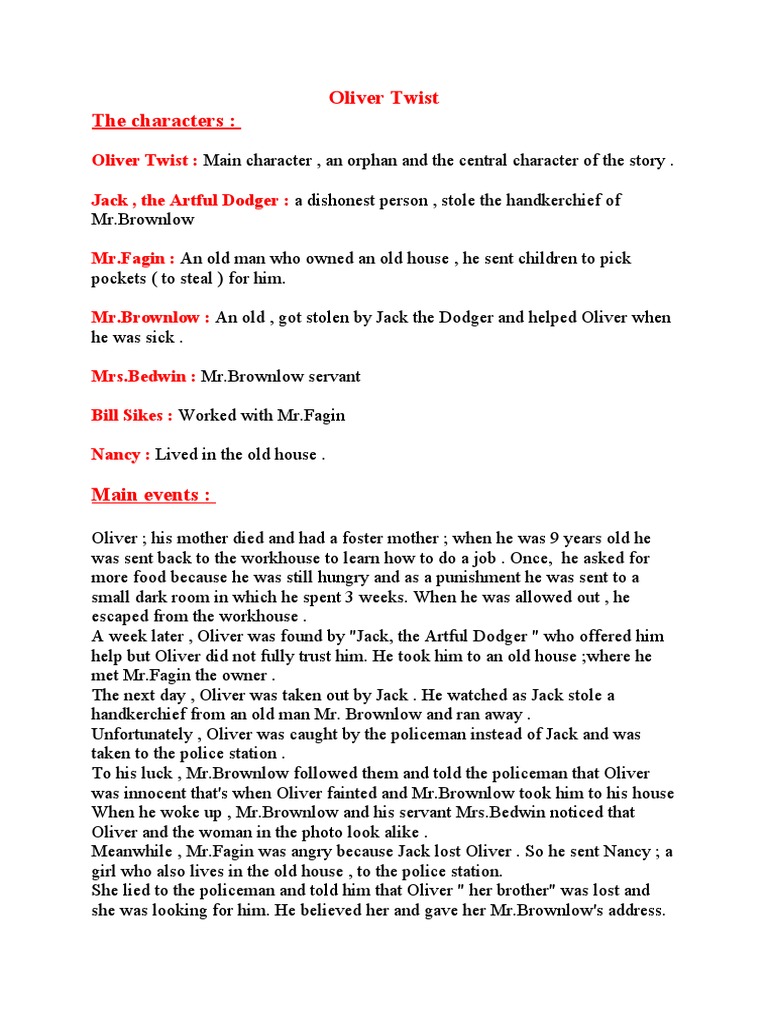 Oliver Twist: Jack, The Artful Dodger | PDF