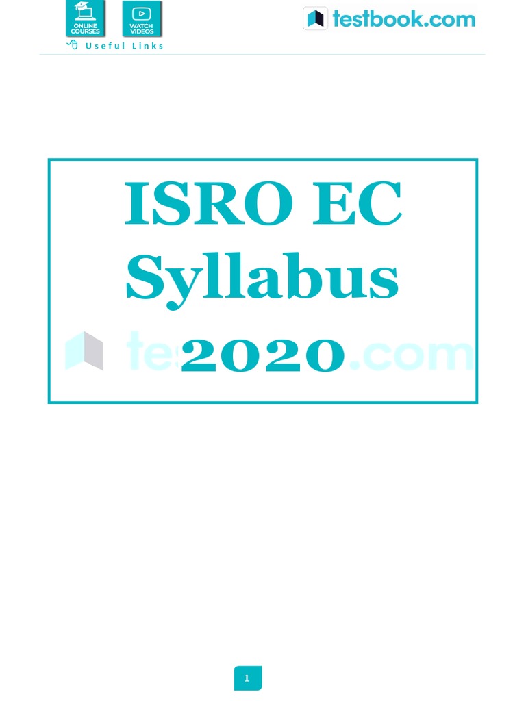 Isro Ec Syllabus 2020: Useful Links | PDF | Microwave | Electronics