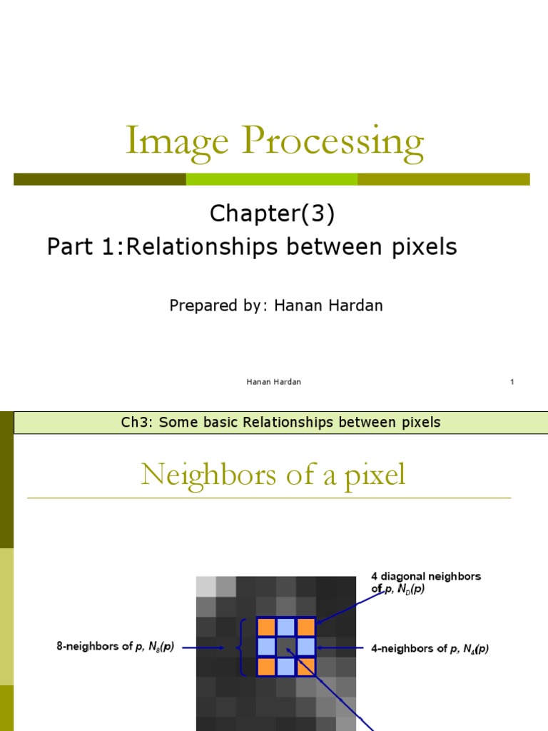 Image Processing: Chapter (3) Part 1:relationships Between Pixels | PDF ...