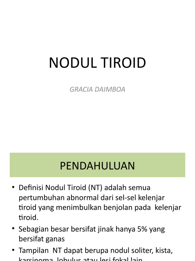 Panduan Lengkap Nodul Tiroid | PDF | Sains & Matematika
