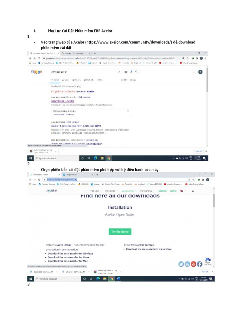 Phụ Lục Cài Đặt Phần Mềm ERP Axelor | PDF