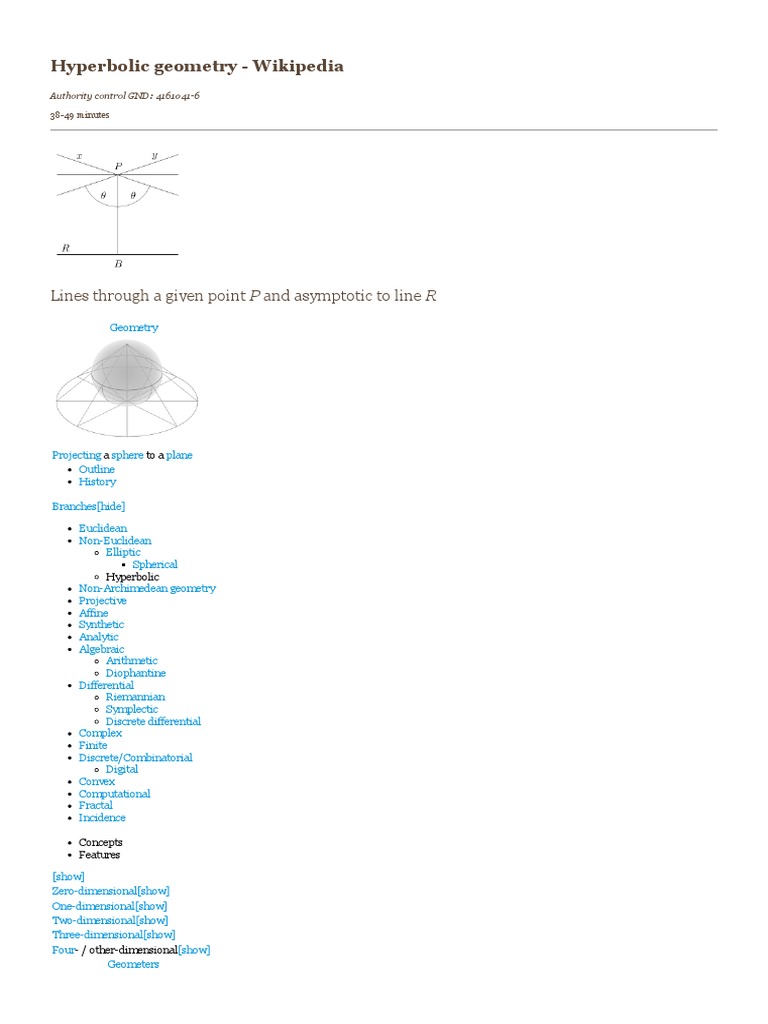 Hyperbolic Geometry | PDF | Hyperbolic Geometry | Line (Geometry)