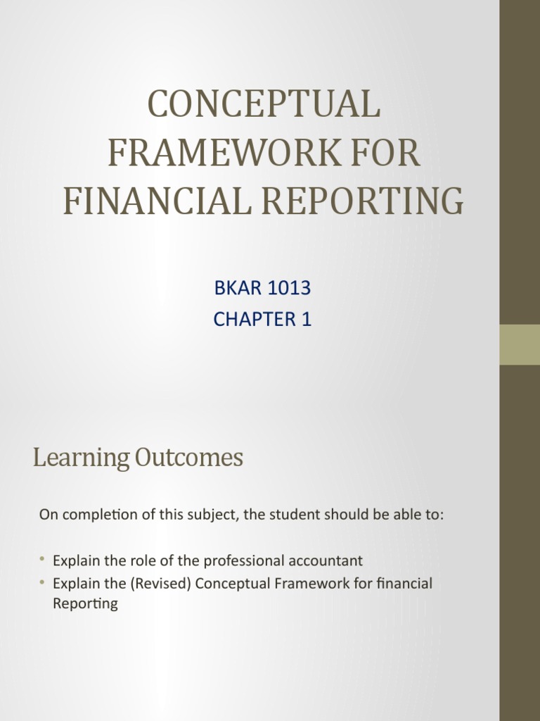 Chapter 1 Conceptual Framework For Financial Reporting | PDF ...