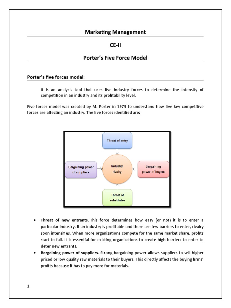Marketing Management Ce-Ii Porter's Five Force Model | PDF | Soft Drink ...