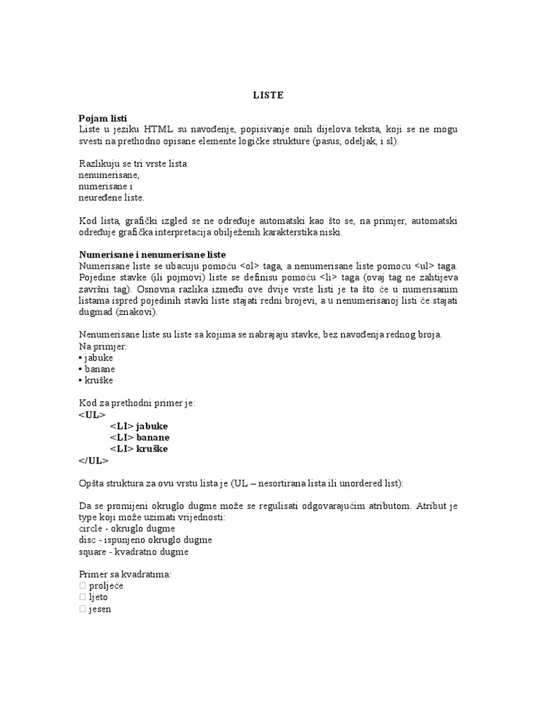 HTML Lekcija 2 | PDF