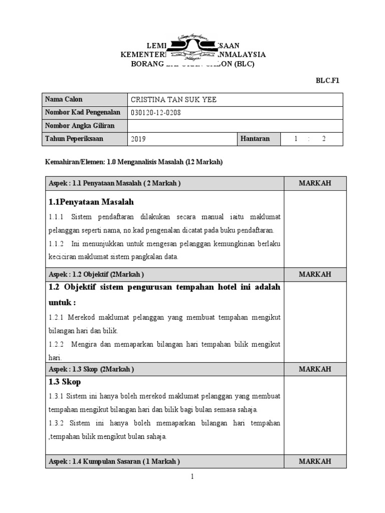 Projek SK | PDF