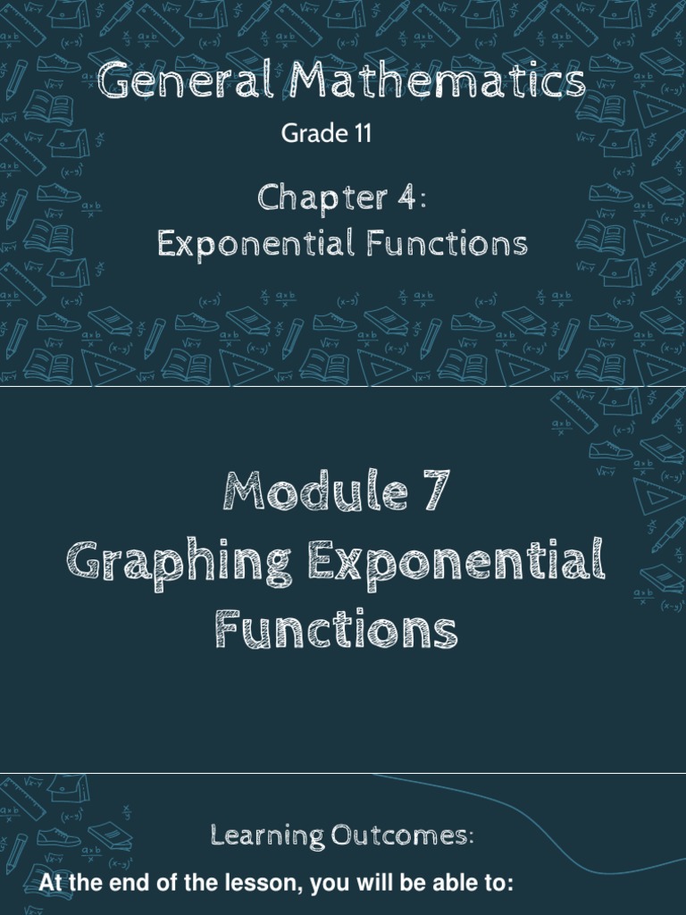 Gen Math Module 7 Graphing Exponential Functions and Its Properties - 112520 PDF | PDF ...