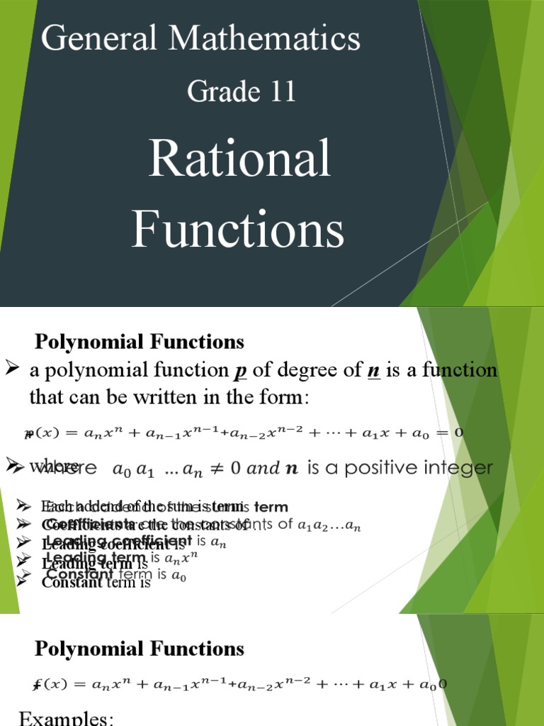 Gen Math Rational Functions | Download Free PDF | Polynomial | Function ...