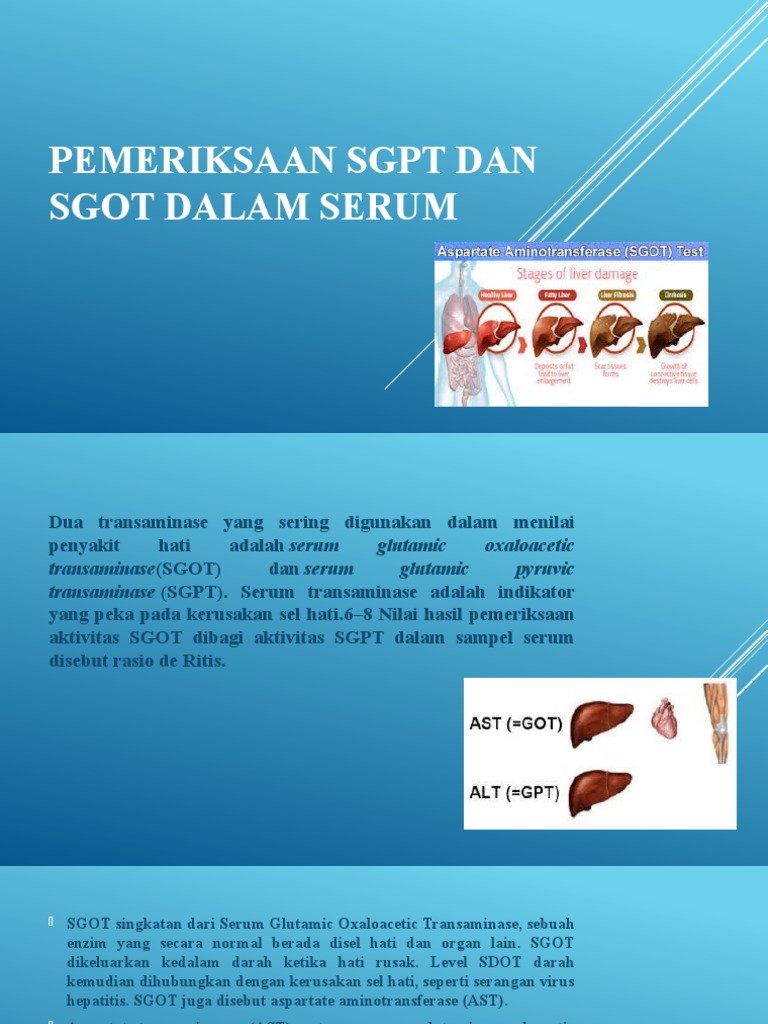 Pemeriksaan SGPT Dan Sgot Dalam Serum | PDF