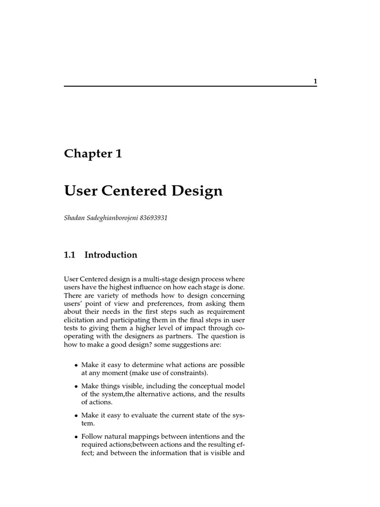 User Centered Design | PDF | Usability | Computing