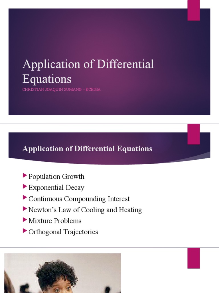Application of Differential Equations | PDF | Radioactive Decay ...