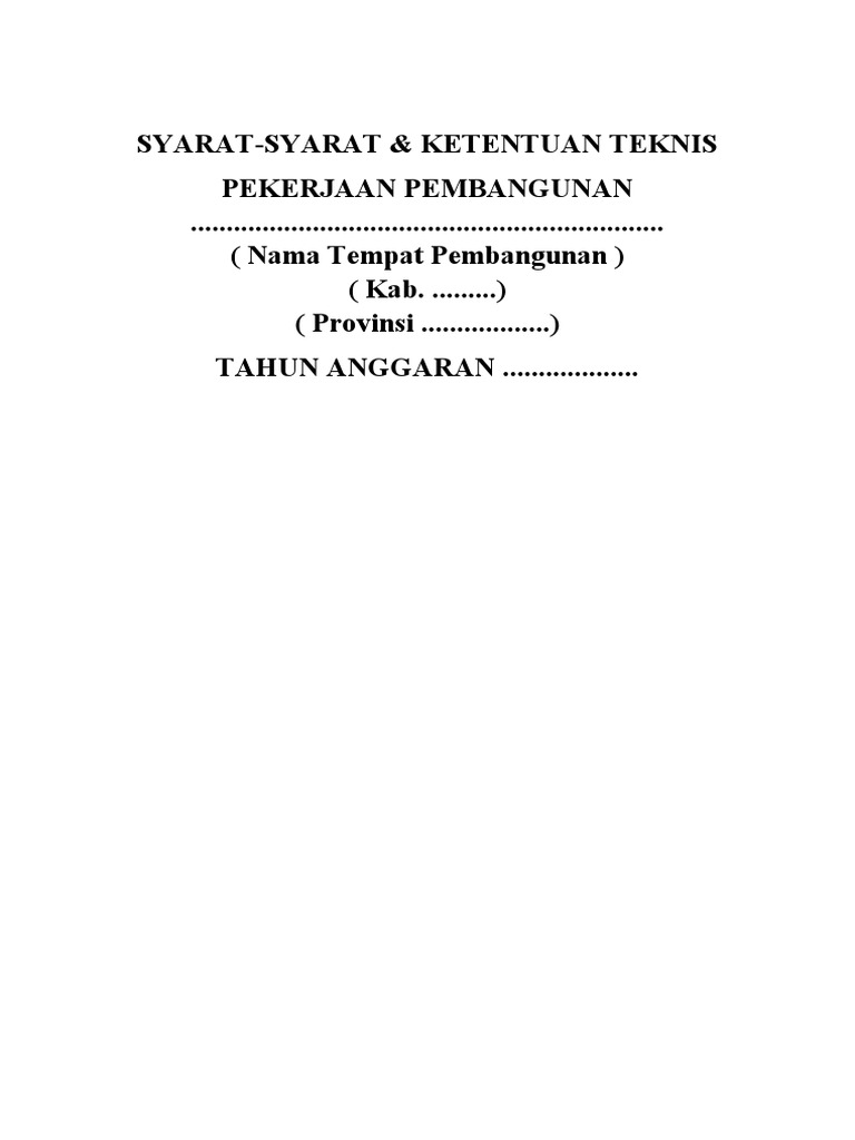 Contoh RKS | PDF