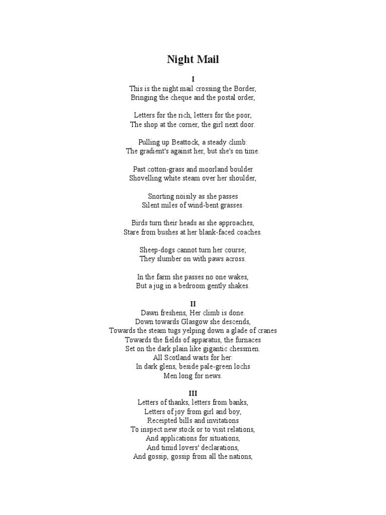 Night Mail | PDF