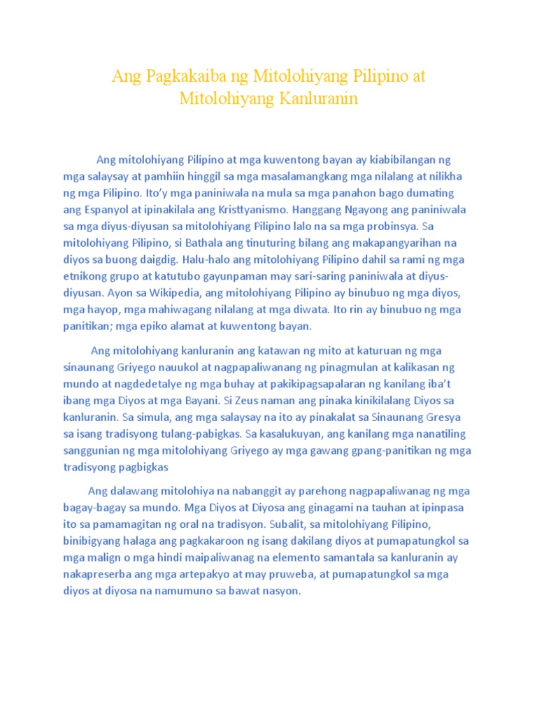 Filipino Sanaysay | PDF