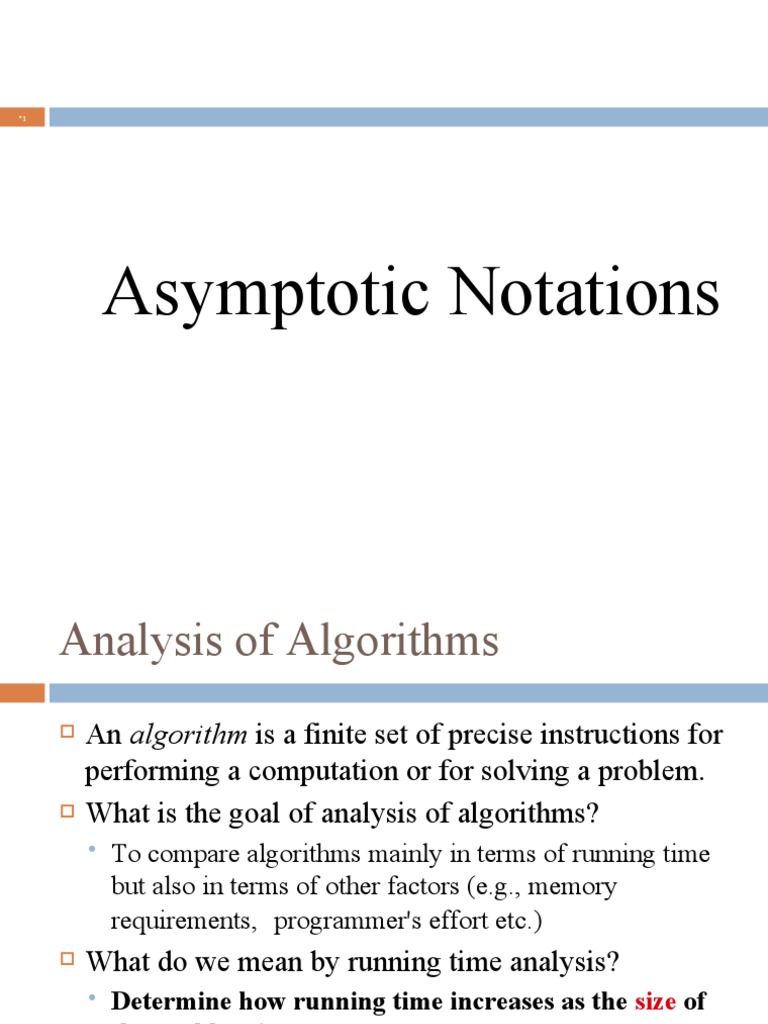 Lect 6 - Asymptotic Notation-1 | PDF | Time Complexity | Mathematical Concepts