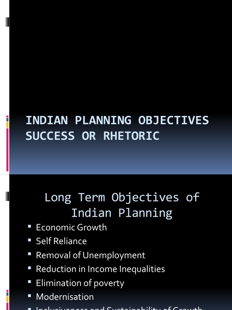 Indian Planning Objectives | PDF | Poverty Threshold | Economic Growth