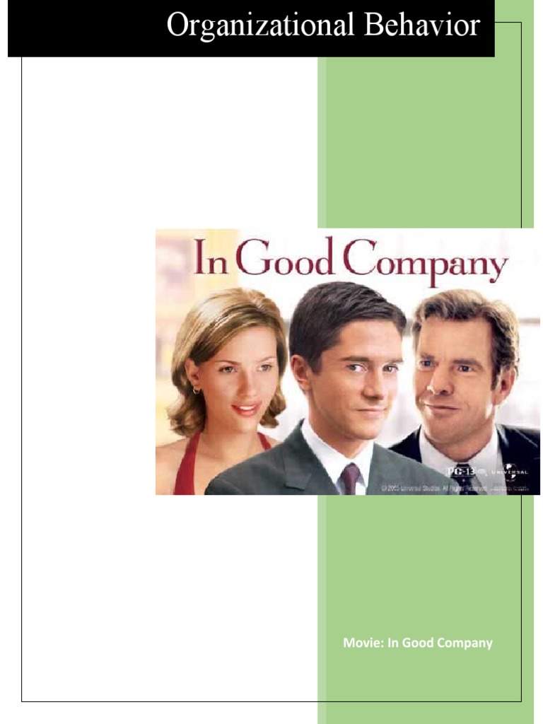 Movie: in Good Company | PDF | Psychological Concepts | Behavioural ...