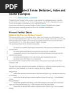 LP For Perfect Tense | PDF | Perfect (Grammar) | Grammatical Tense