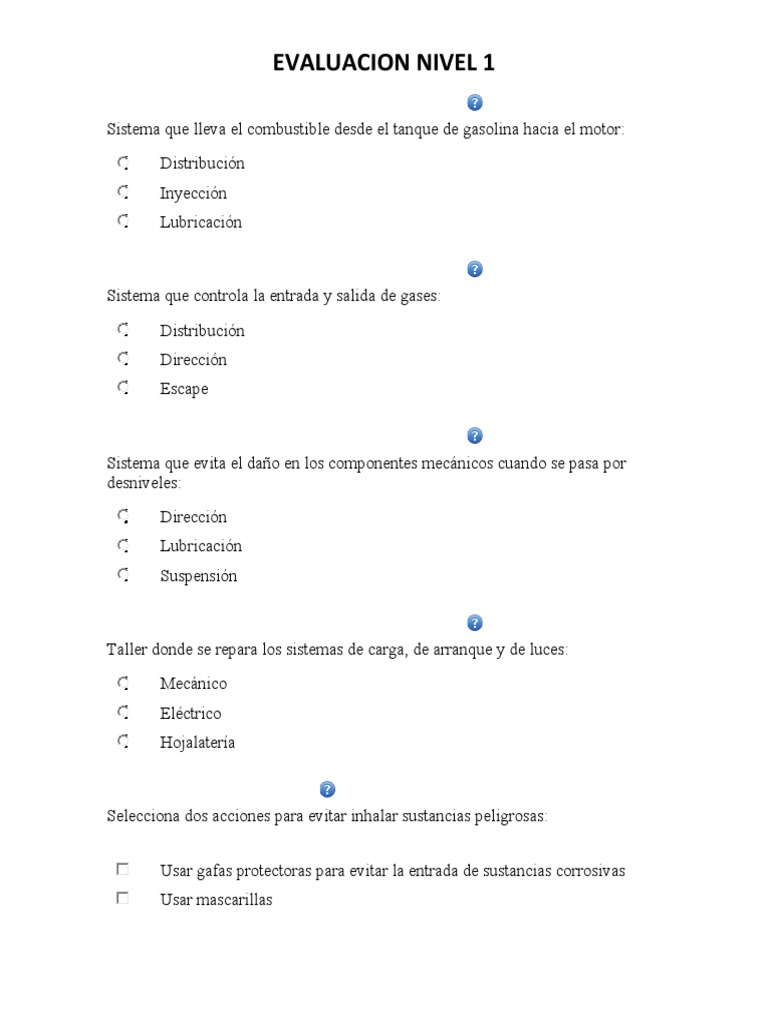 Prueba Nivel 1 | PDF