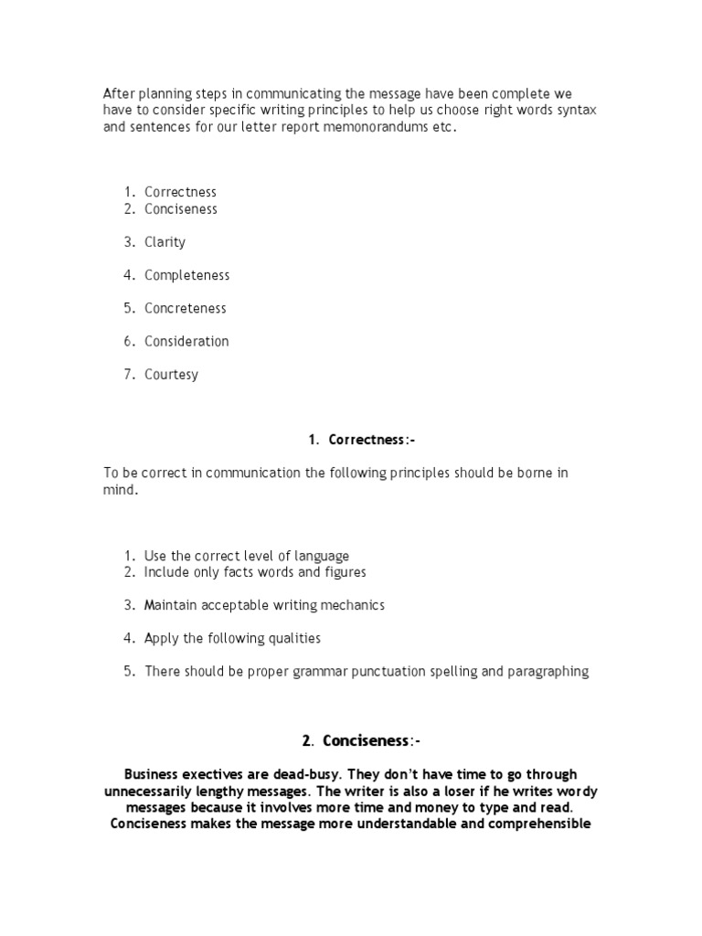7Cs of Effective Communication Notes Prepared by SM | PDF | Writers ...