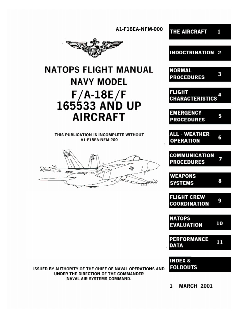 A1 F18EA NFM 000 NATOPS Flight Manual F A 18E F Super Hornet PDF | PDF