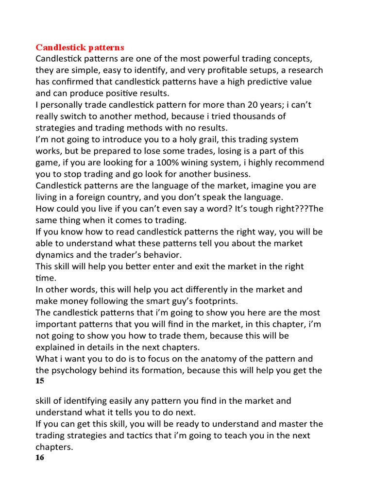 Candlestick Patterns: The Candlestick Trading Bible | PDF | Market ...