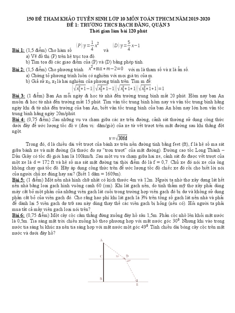 De Thi Tuyen Sinh Vao Lop 10 THPT Mon Tieng Anh Nam 20192020 Co Dap An | PDF