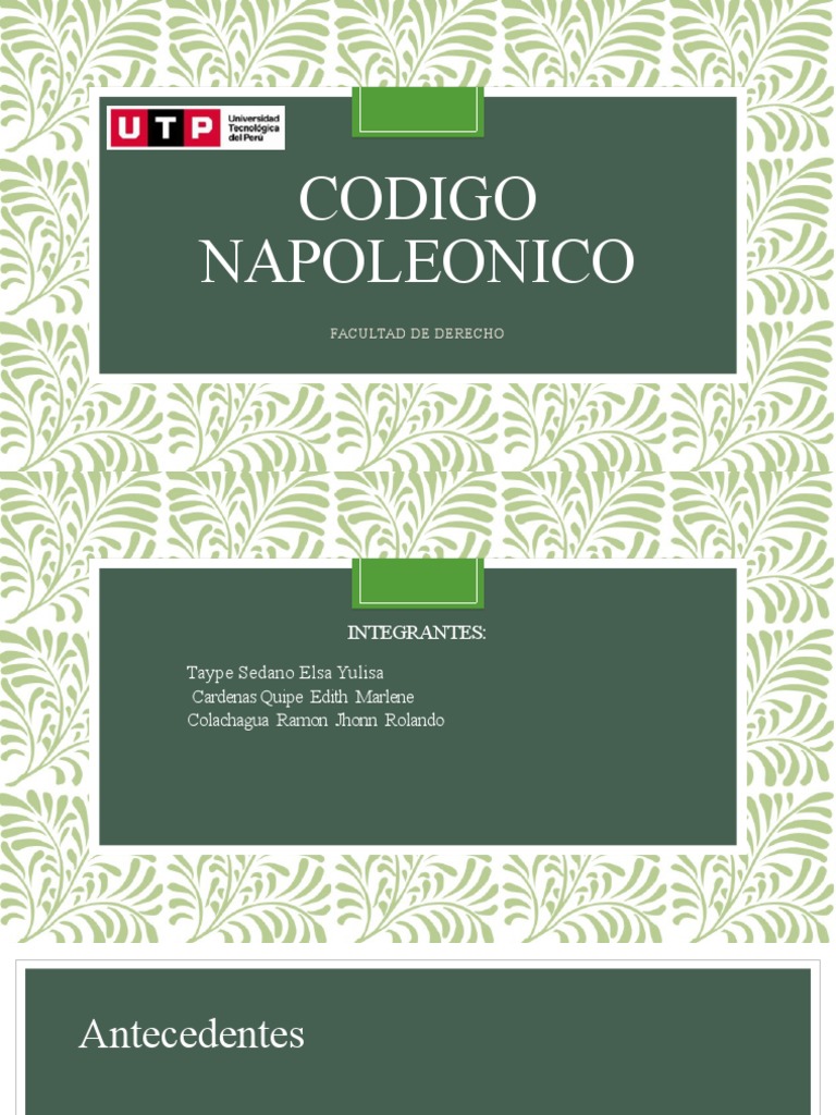 Codigo Napoleonico | PDF | revolución Francesa | Libertad