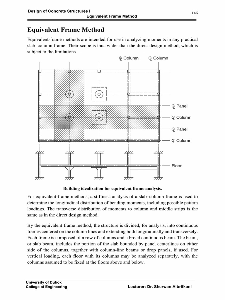 Two Way Slab-Equivalent Frame Method-1 PDF | PDF