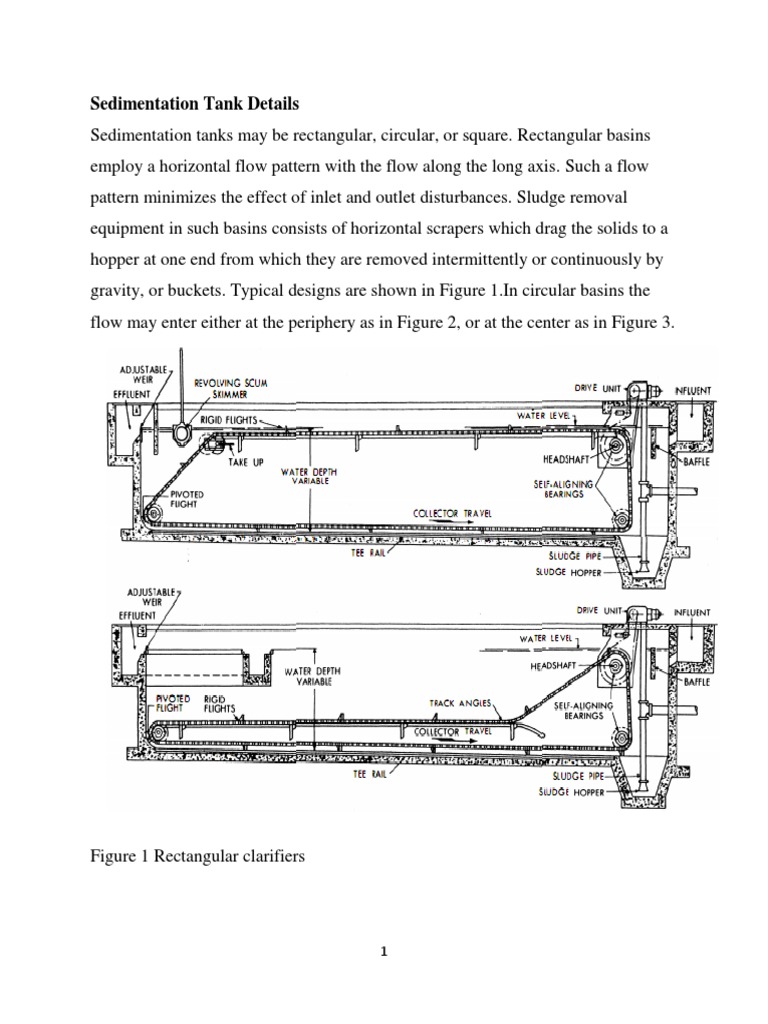 Sedimentation Tank Design | PDF | Chemistry | Physical Sciences