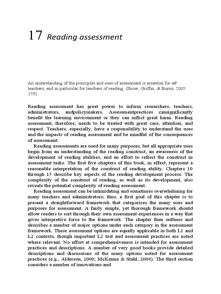 Understanding Reading Assessment Methods | PDF | Educational Assessment ...