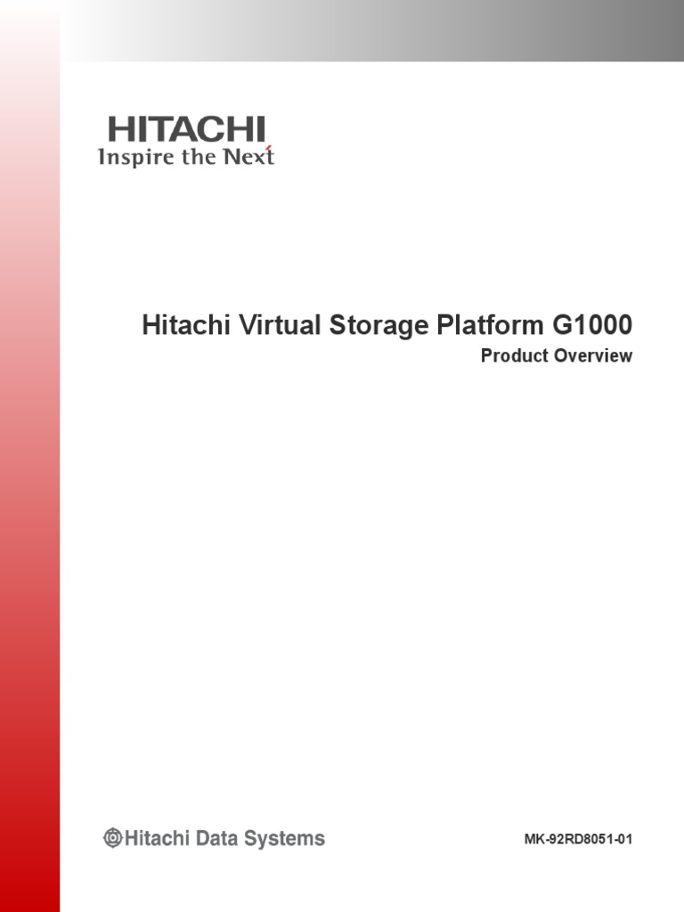 Hitachi Virtual Storage Platform G1000 Product Overview | PDF | Solid ...